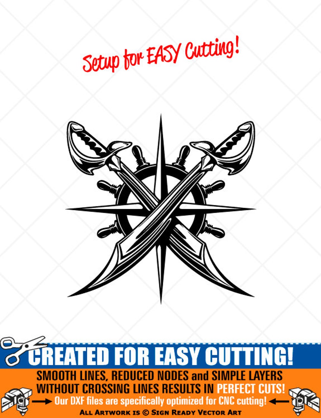 PIRATES Crossing Swords Clipart -vector Clip Art Graphics-digital ...