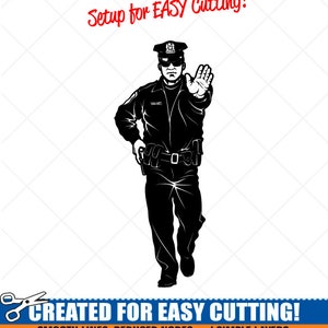 POLICEMAN Clipart-vector Clip Art Graphics-digital Download Image-cut ...