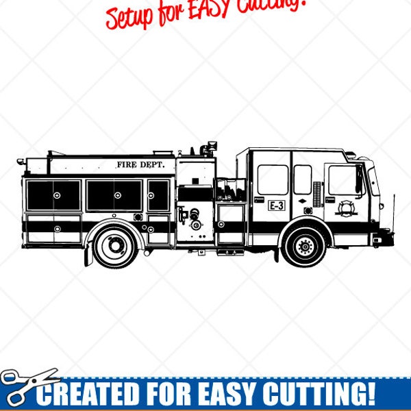 Fire Truck Logo Decal - Etsy
