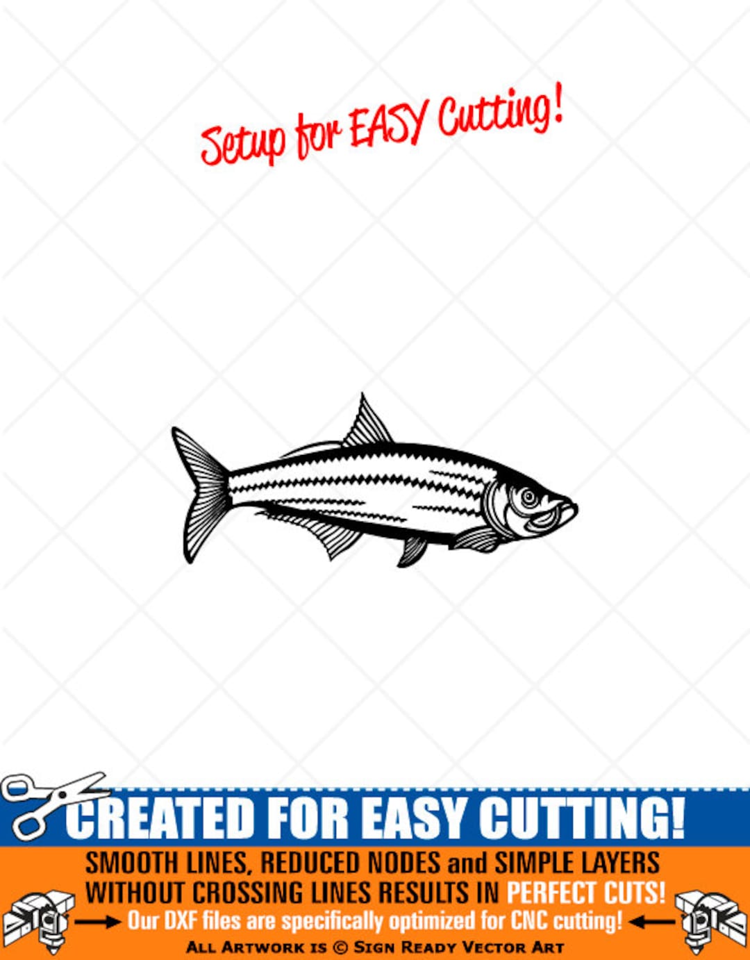 Tarpon-fishing Clipart-vector Clip Art Graphics-digital Download-cut ...