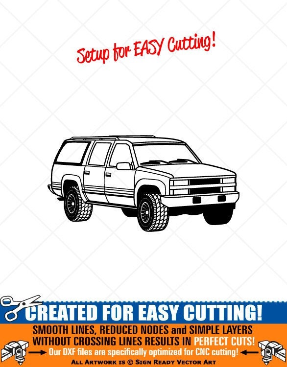Chevy-chevrolet Suburban SVG Clipart-vector Clip Art Graphics-digital ...