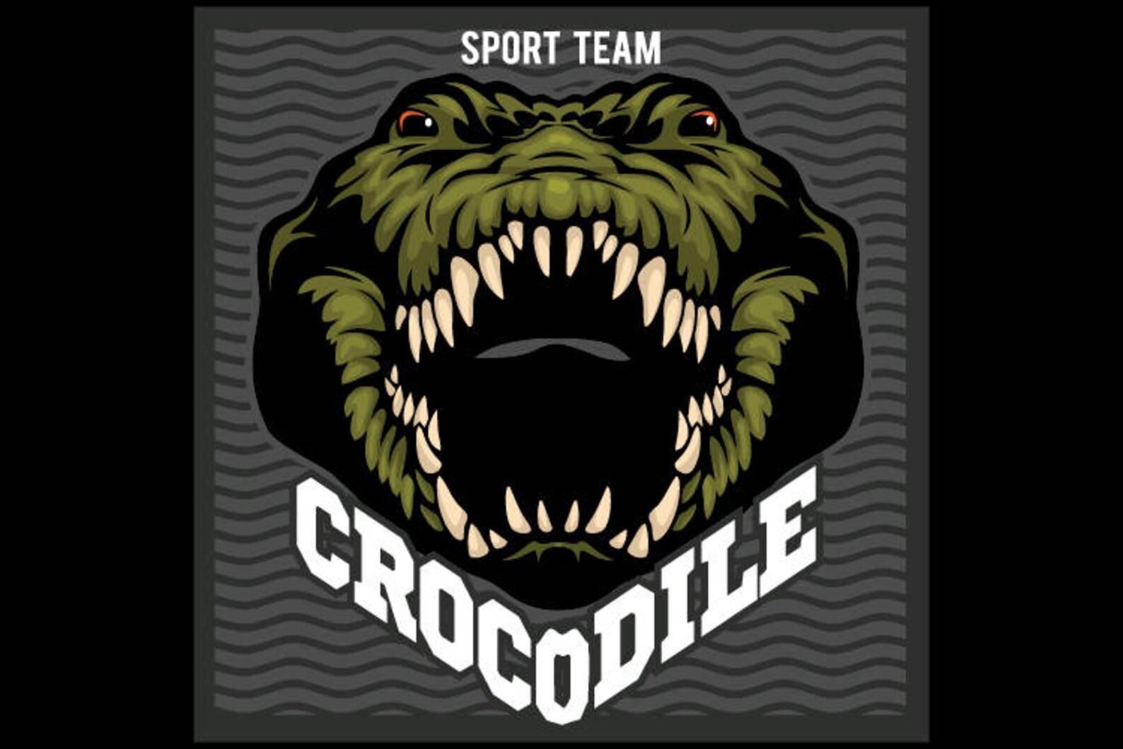CROCODILE MASCOT Sports Team Clipart vector Clip Art | Etsy