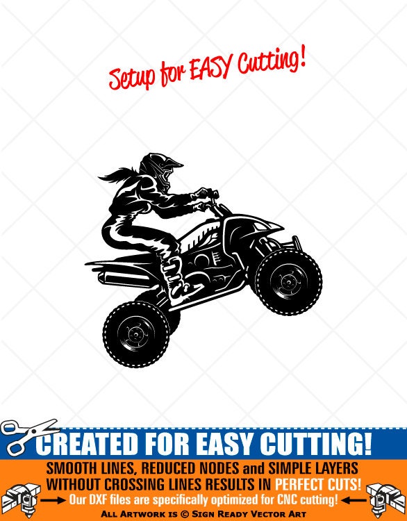 ATV Quad Bike Girl Clipart-Vector Clip Art Graphics-Digital | Etsy