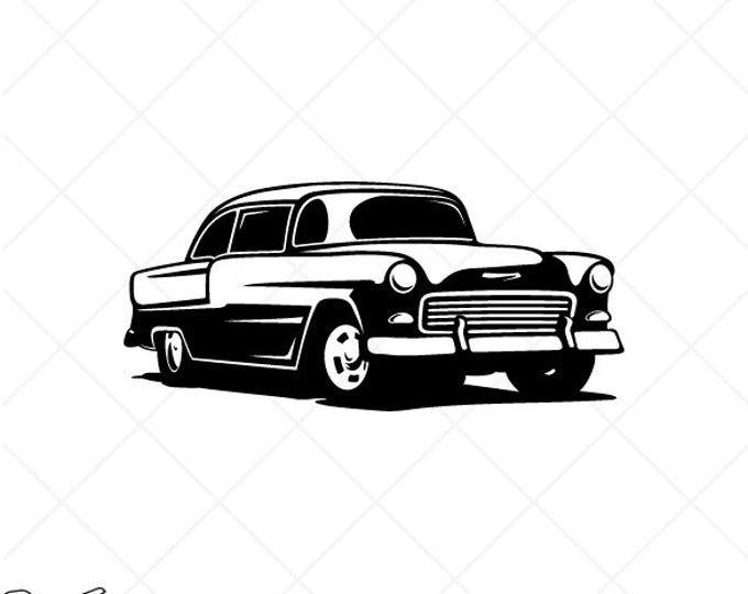 Chevrolet Bel Air Hot Rod Vector Cut File - Etsy Canada