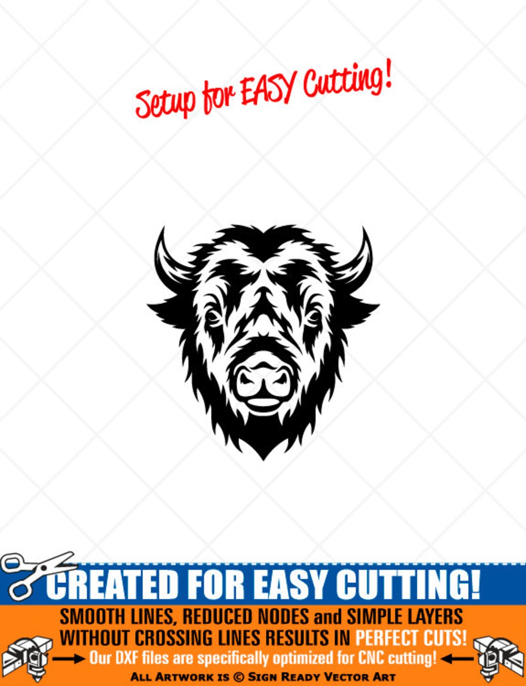 BISON ANIMAL Head Clipart -vector Clip Art Graphics-digital Download ...