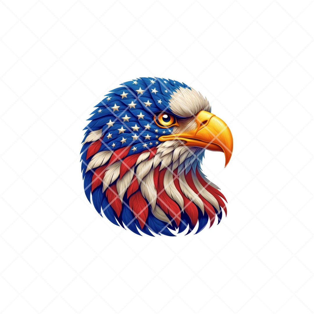 Bald Eagle Flag Clipart-clip Art Graphics Design-digital Download Image ...