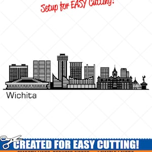 Wichita City Skyline Clipart-vector Clip Art Graphics-digital Download ...