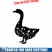 Floral Goose Svg-flower Clipart-vector Clip Art Graphics Silhouette ...
