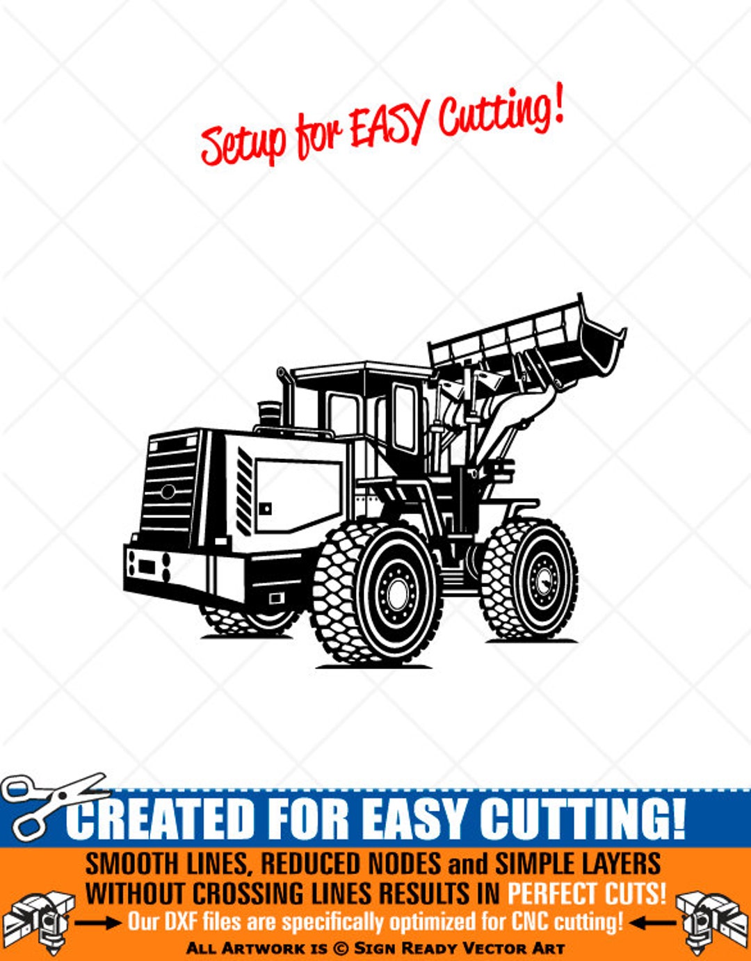 Front End Wheel Loader Clipart -vector Clip Art Graphics -digital ...