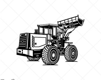 Wheel Loader Vector - Etsy