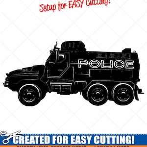 POLICE SWAT Truck Clipart-vector Clip Art Graphics-digital Download ...