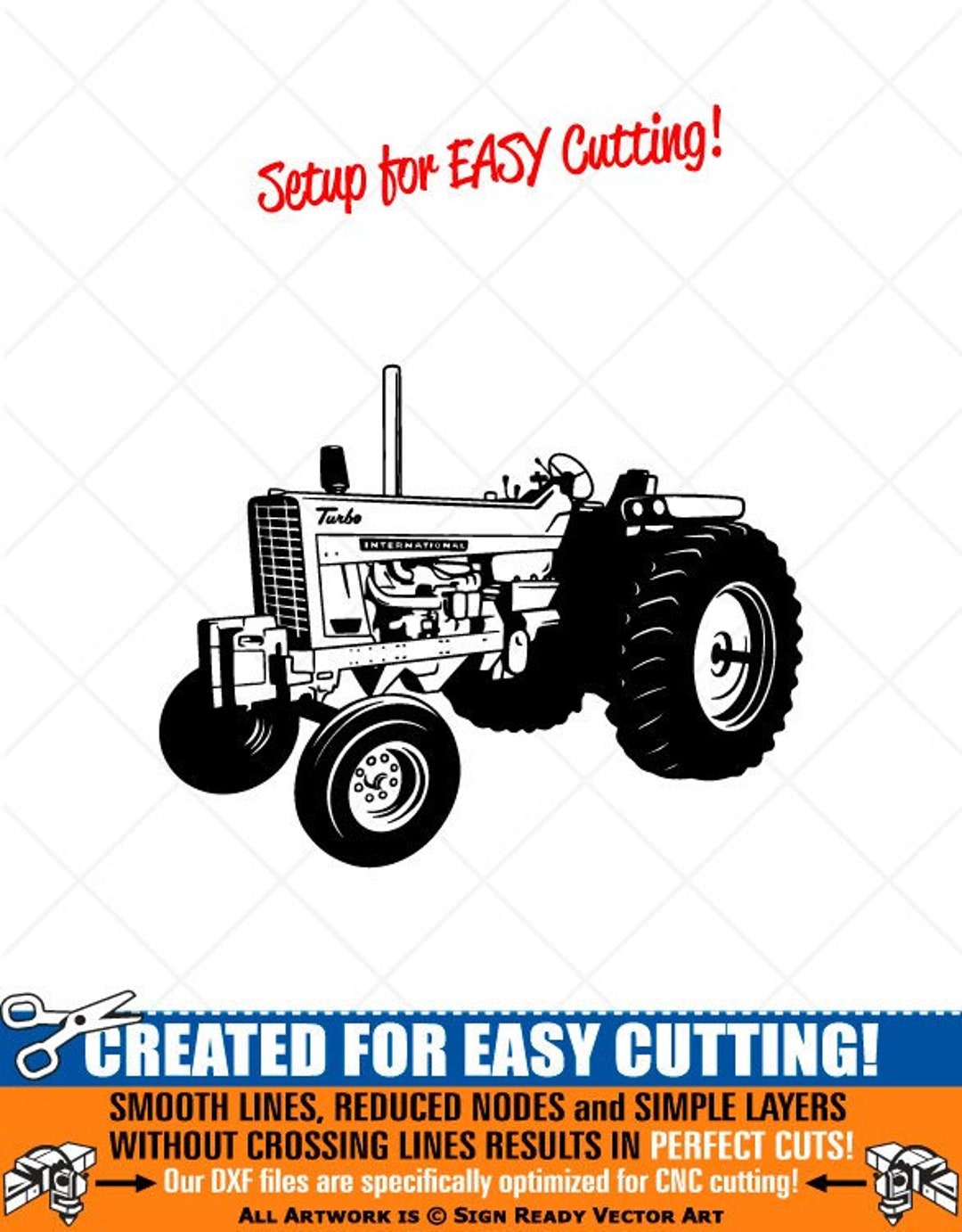 Farming Tractor SVG Clipart-vector Clip Art Graphics-digital Download ...