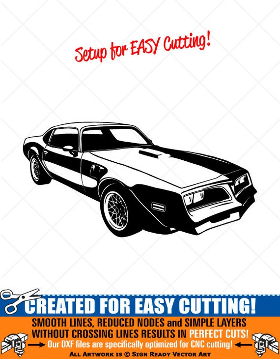 PONTIAC FIREBIRD Trans Am 1977 Clipart-vector Clip Art - Etsy Finland
