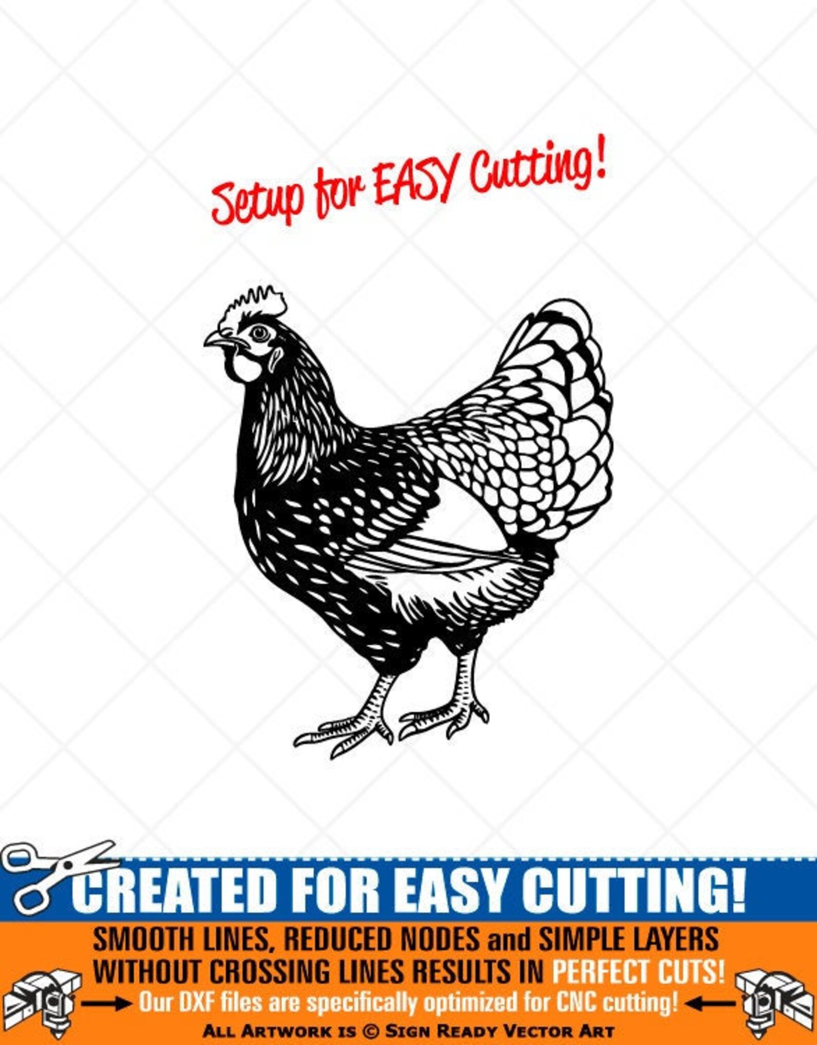 Chicken SVG Clipart-vector Clip Art Graphics-digital Download Image-hen ...