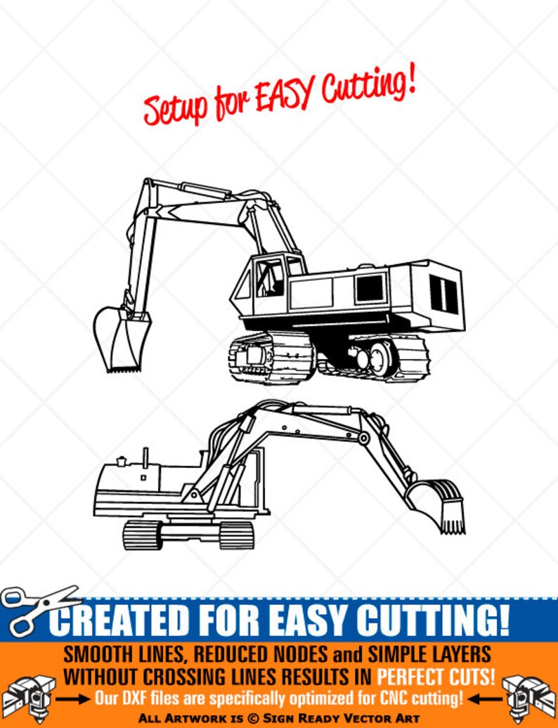 Excavator Clipart-vector Clip Art Graphics-digital Download | Etsy