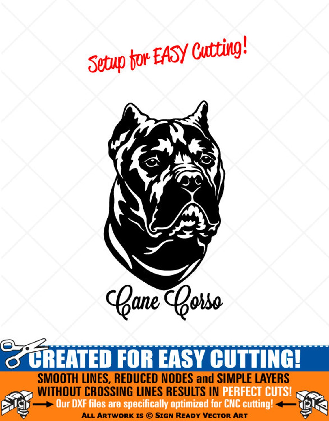 CANE CORSO Svg-dog Portrait Clipart-vector Clip Art Graphics - Etsy