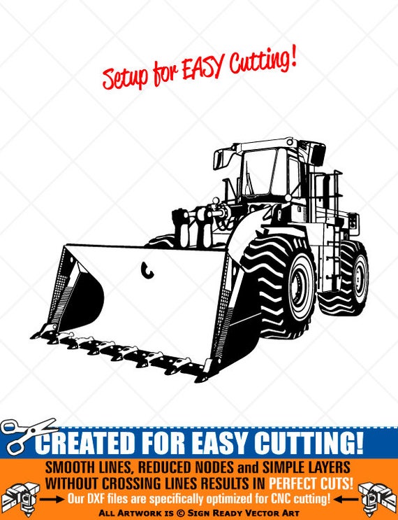 Front End Wheel Loader Clipart vector Clip Art Graphics | Etsy
