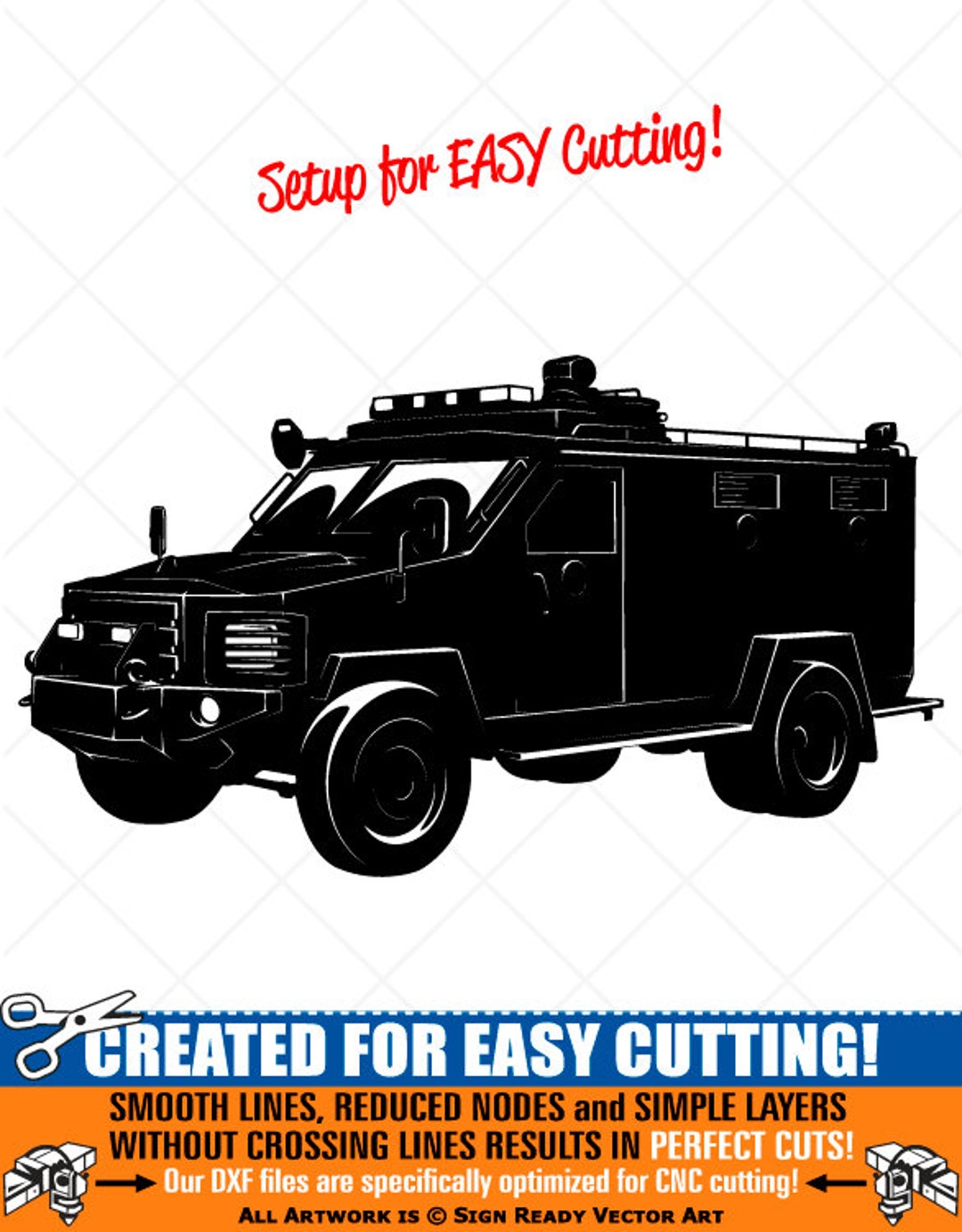 POLICE SWAT Truck Clipart-vector Clip Art Graphics-digital Download ...
