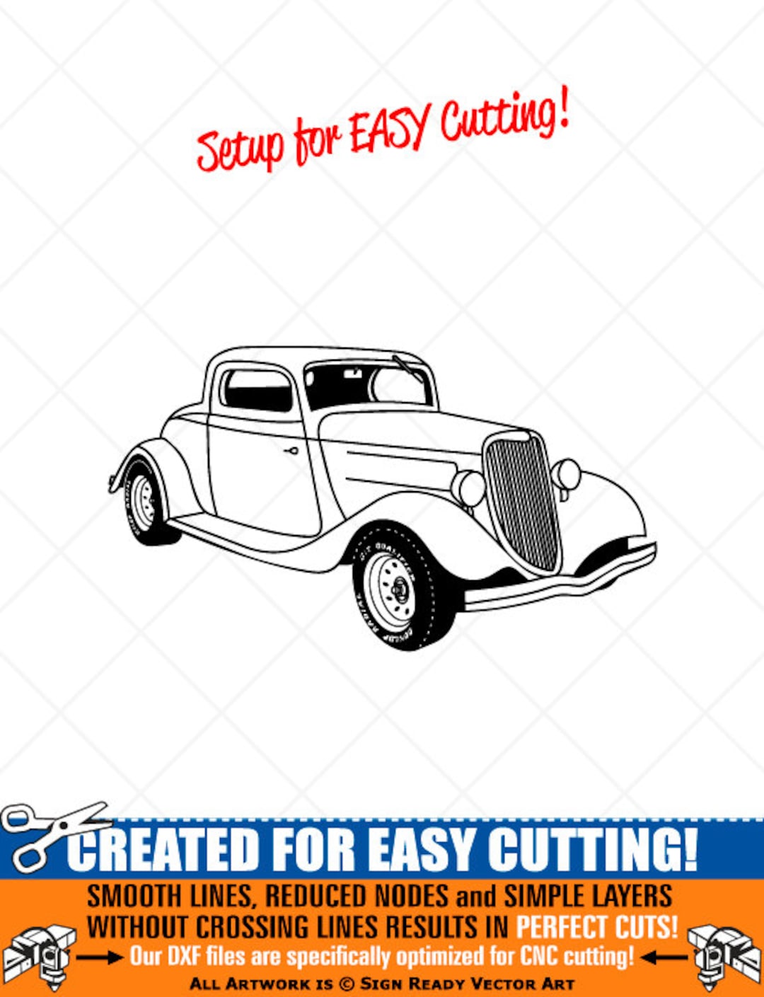 1934 Ford Hot Rod Clipart vector Clip Art Graphics-digital Download-cut ...