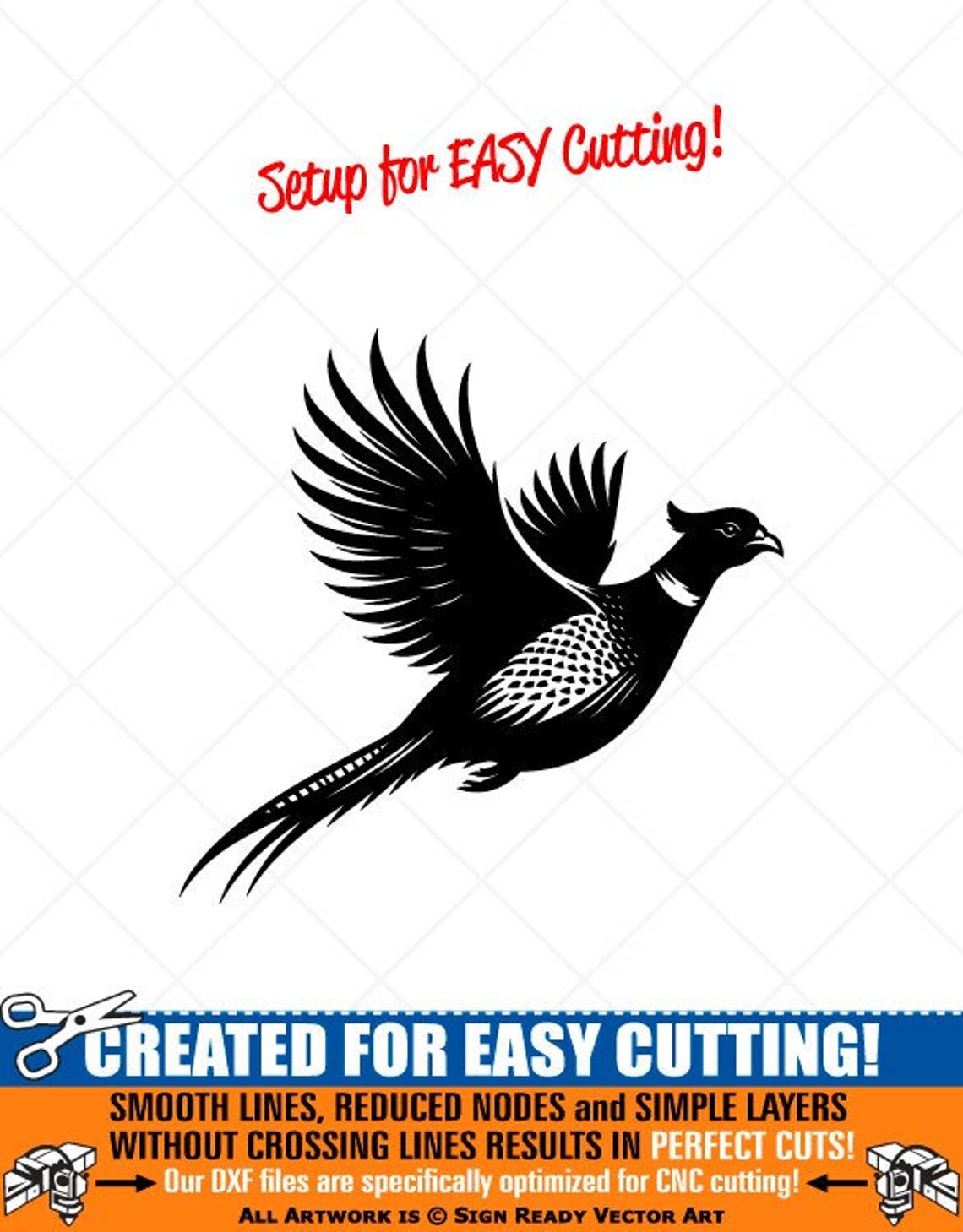 Flying Pheasant SVG Clipart-vector Clip Art Graphics-digital Download ...