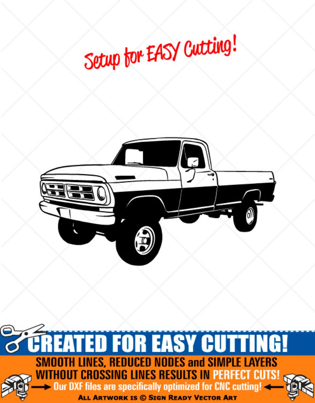 Ford F100 Pickup Truck 1972 SVG Clipart-vector Clip Art Graphics ...