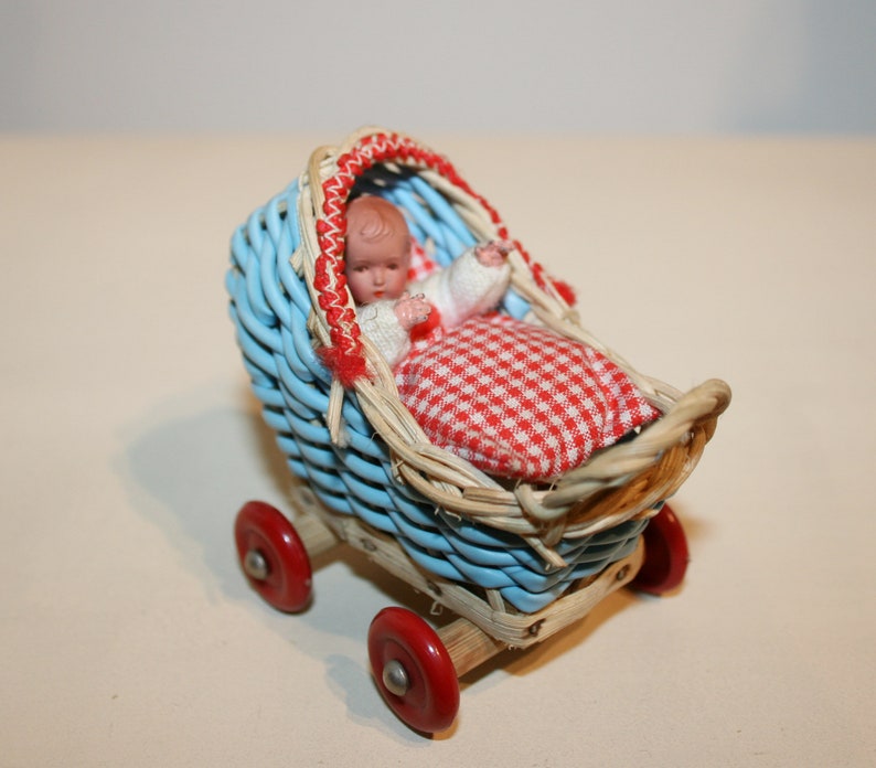 Pretty Vintage GERMAN PRAM / Baby Pram/ Miniature pram | Etsy