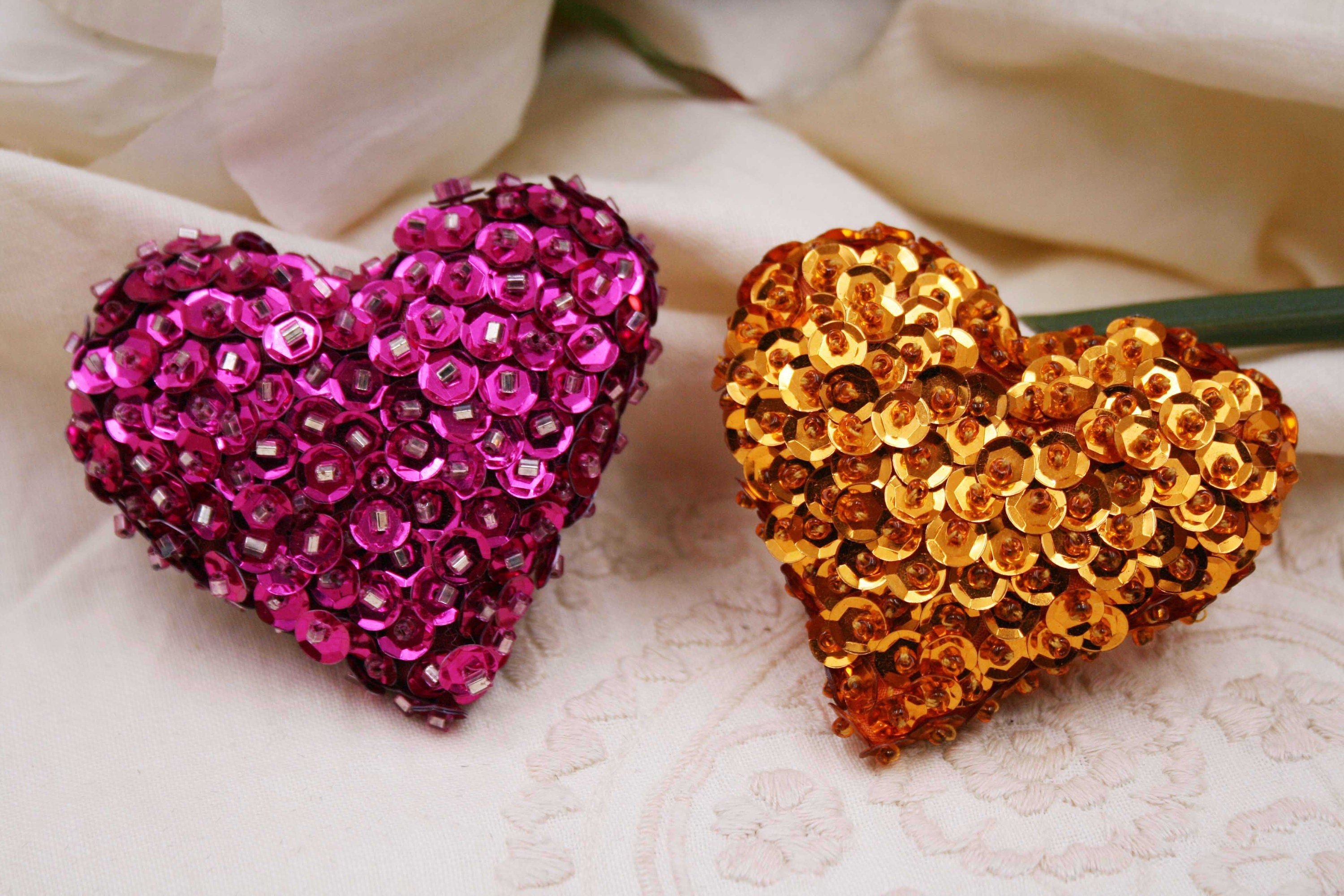 Broche sequin coeur/Paillette rose/Accessoire mode - Etsy France