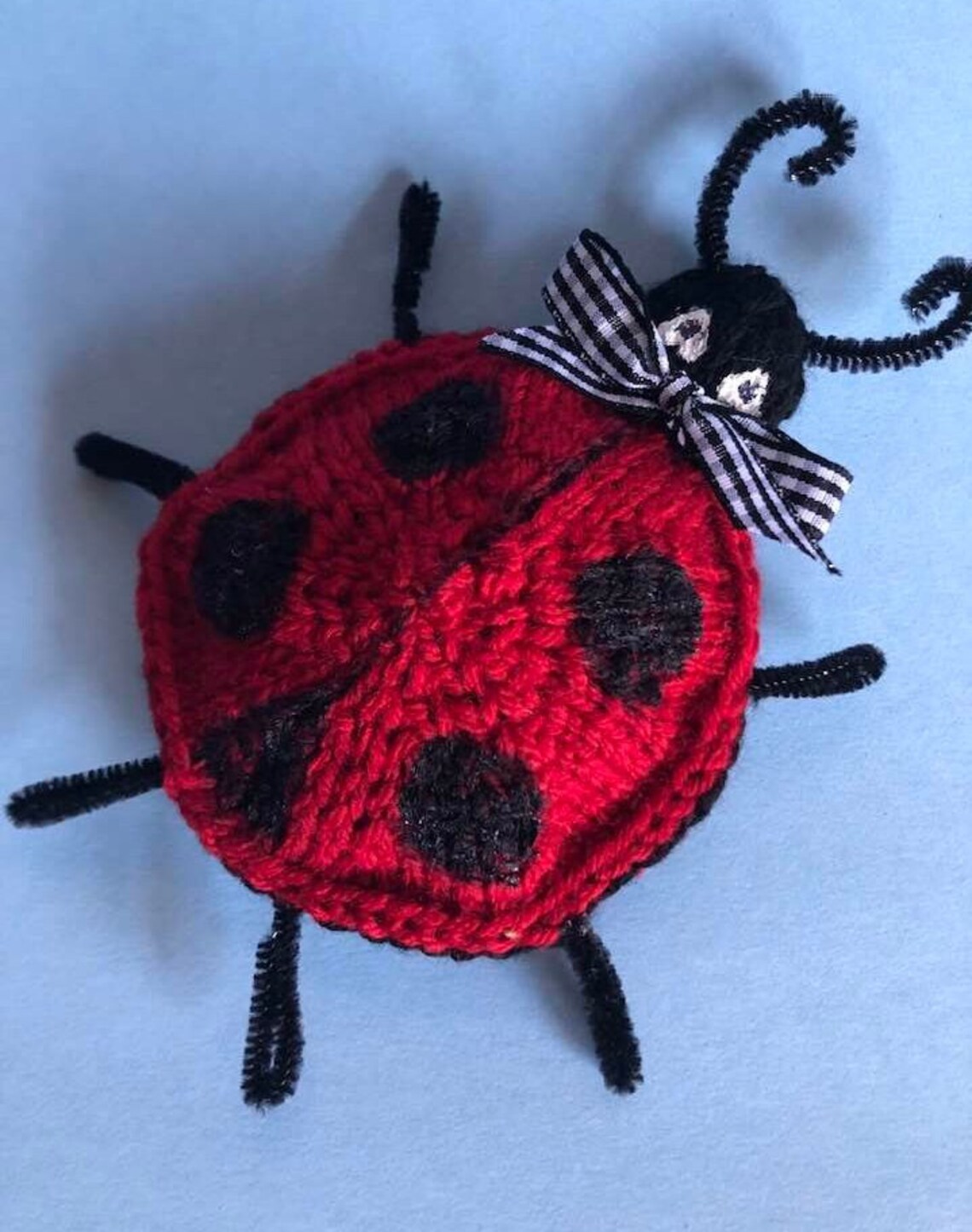 Hand Knit Ladybug Christmas Ornament - Etsy