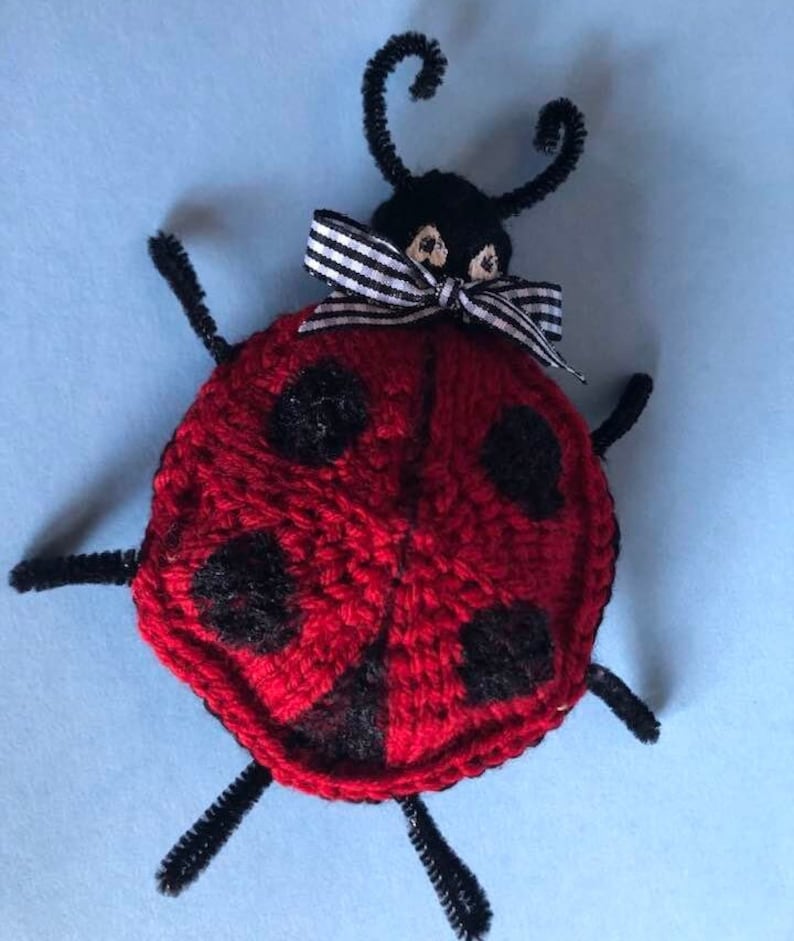 Hand Knit Ladybug Christmas Ornament - Etsy