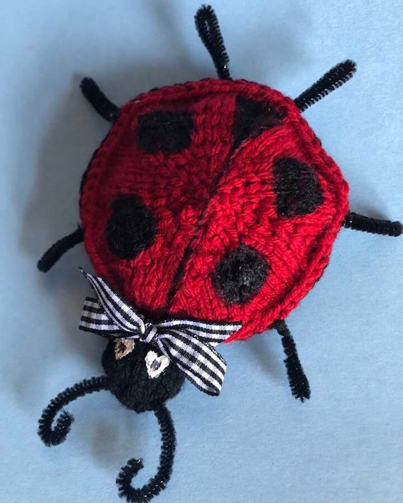 Hand Knit Ladybug Christmas Ornament - Etsy