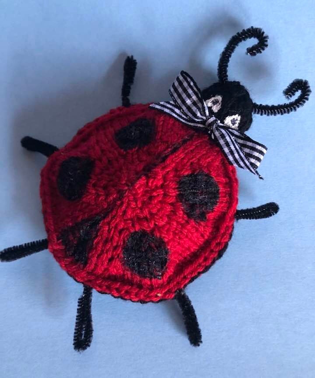 Hand Knit Ladybug Christmas Ornament - Etsy