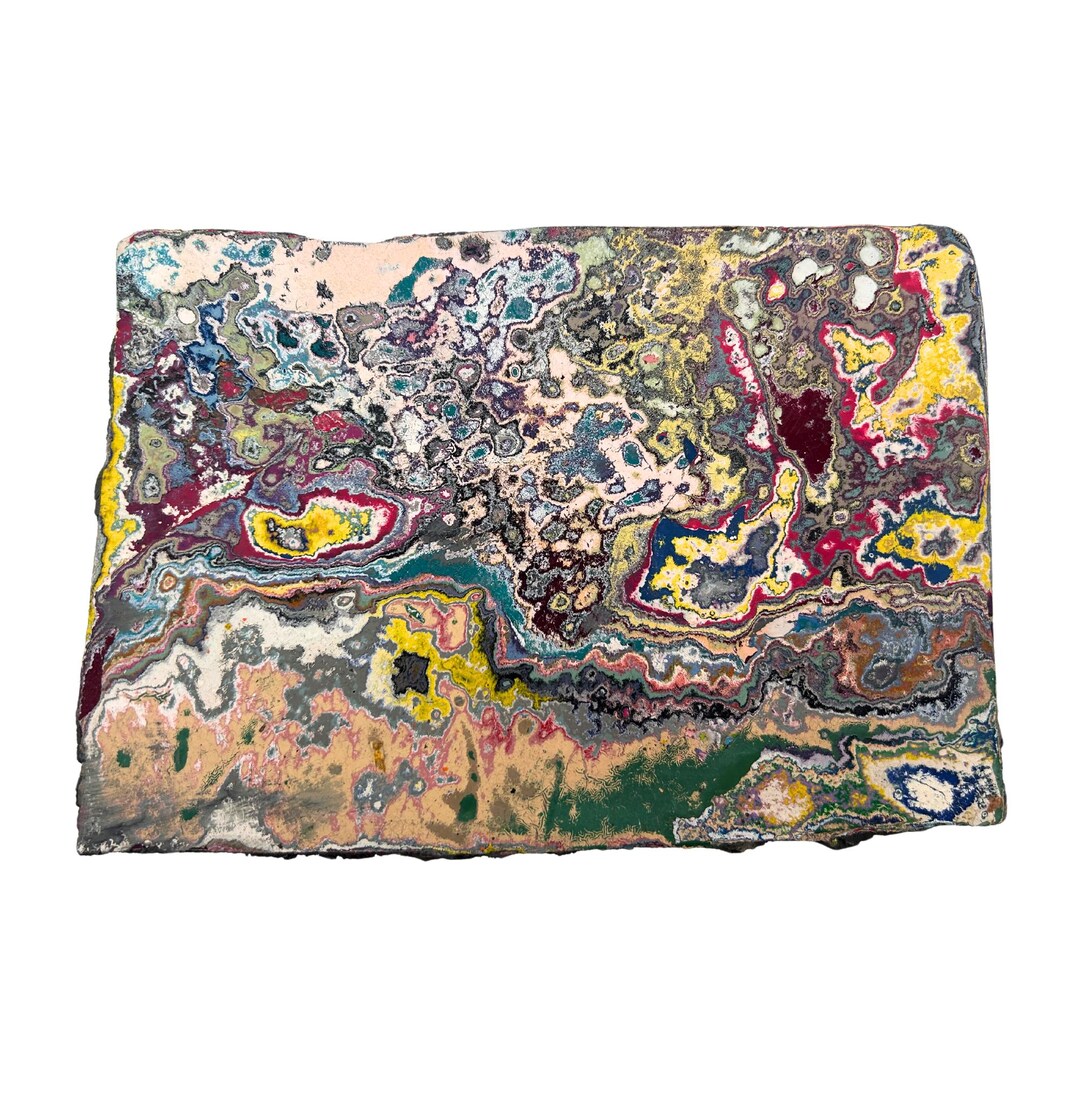 NEW! Sanded Graffite (graffiti Fordite) Slab #184 @ 944g [7" X 5" X .95 ...