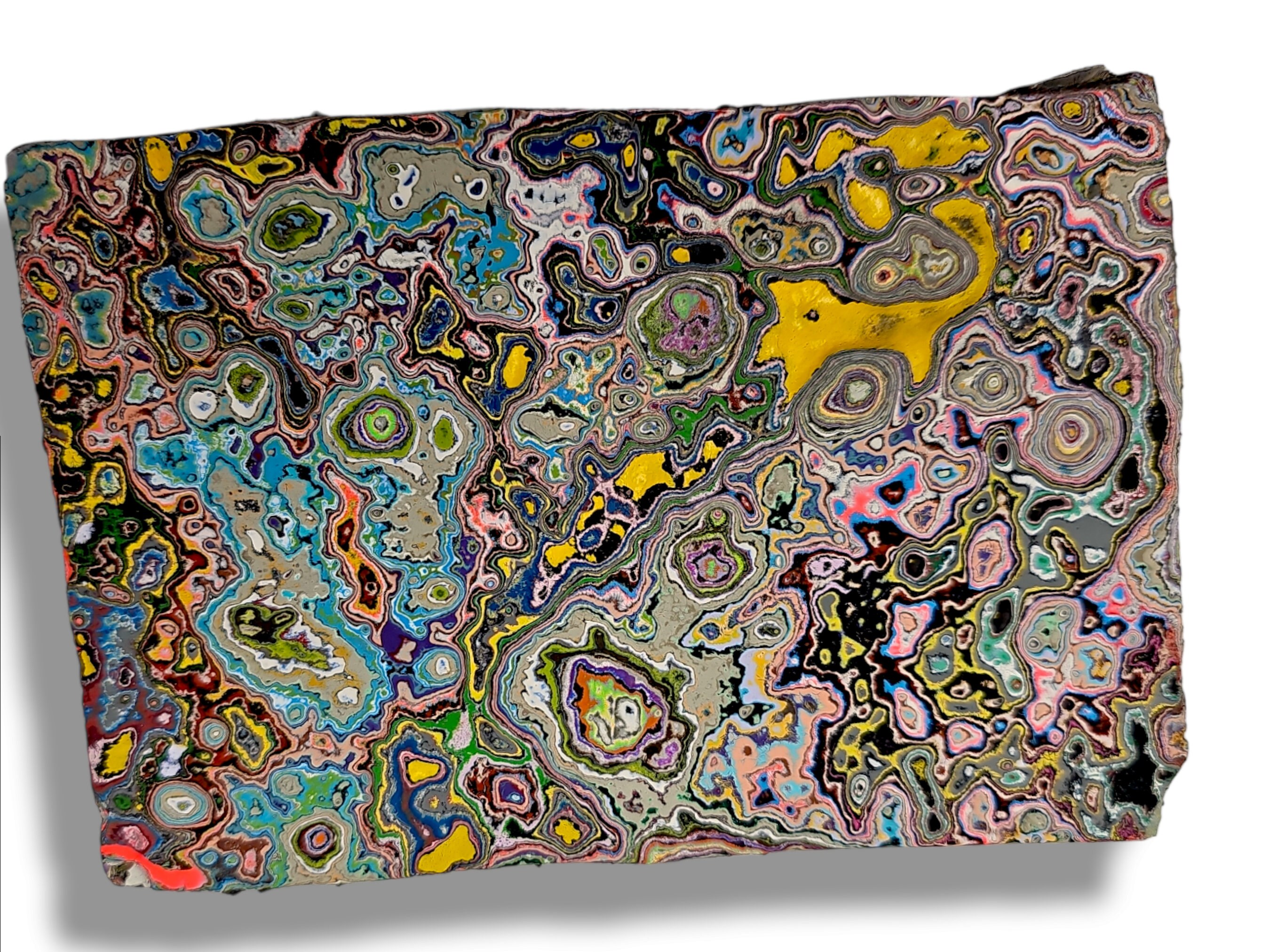 Sanded Graffite graffiti Fordite Slab 21oz 604g - Etsy