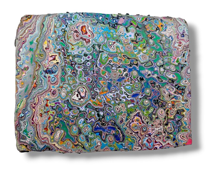 Sanded Graffite graffiti Fordite Slab 2lbs 912g 7x5.25x1 Thick Slab - Etsy