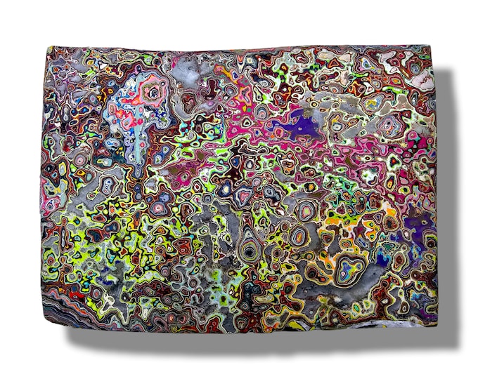 Sanded Graffite graffiti Fordite Slab 51oz 1456g 10.5x7.5x.78 - Etsy