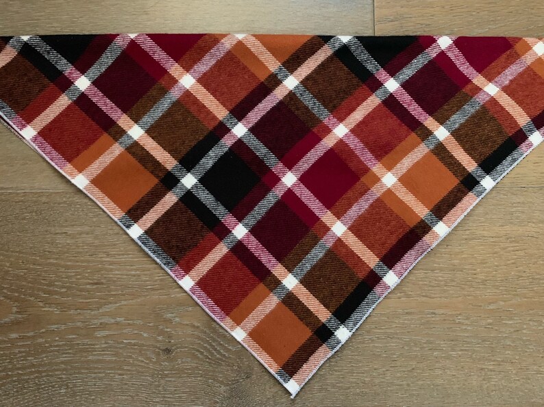Dog Bandana fall plaid winter dog bandana flannel bandana | Etsy