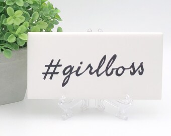 Girl Boss Desk Sign - Etsy
