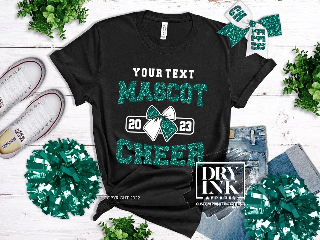 Custom Cheer Tshirt, Cheer Camp Tshirt, Personalized Glitter Cheer ...