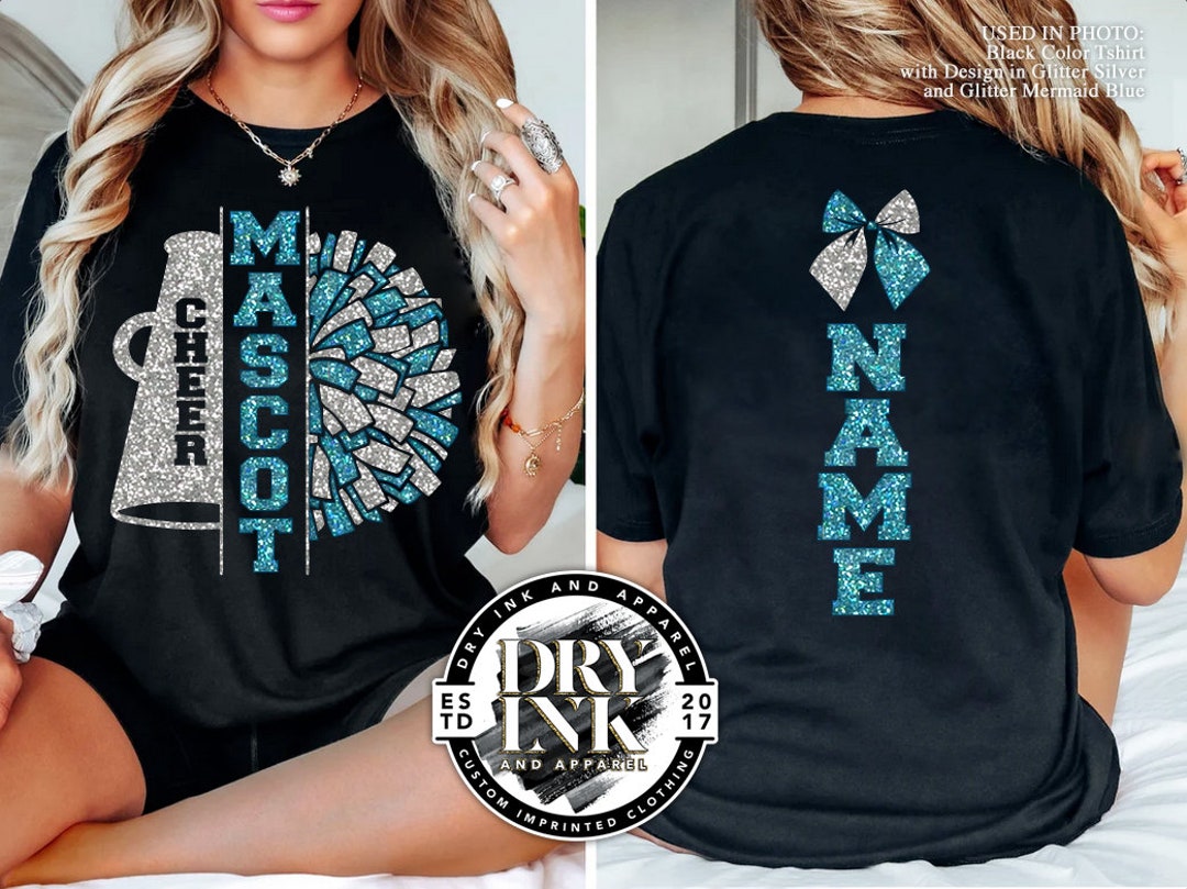 Custom Cheer Tshirt, Glitter Cheerleading Shirts, School Cheer Tshirts ...