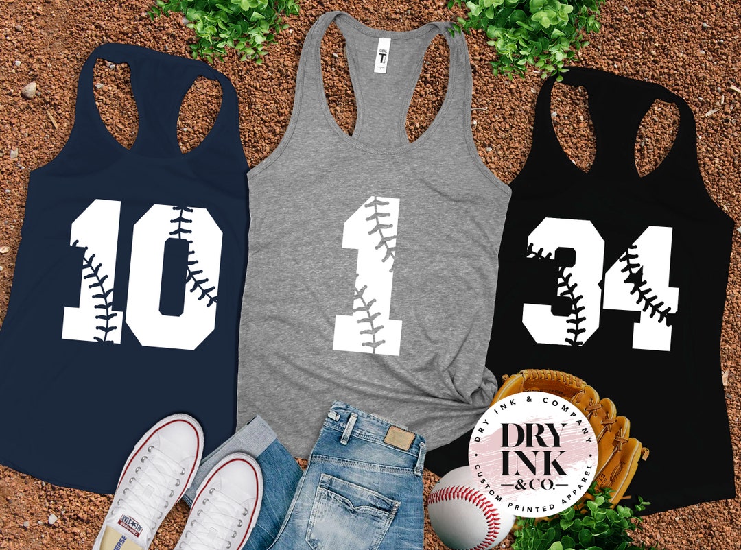 Custom Baseball Tank, Baseball Number Tank, Softball, Baseball Mom Tank ...