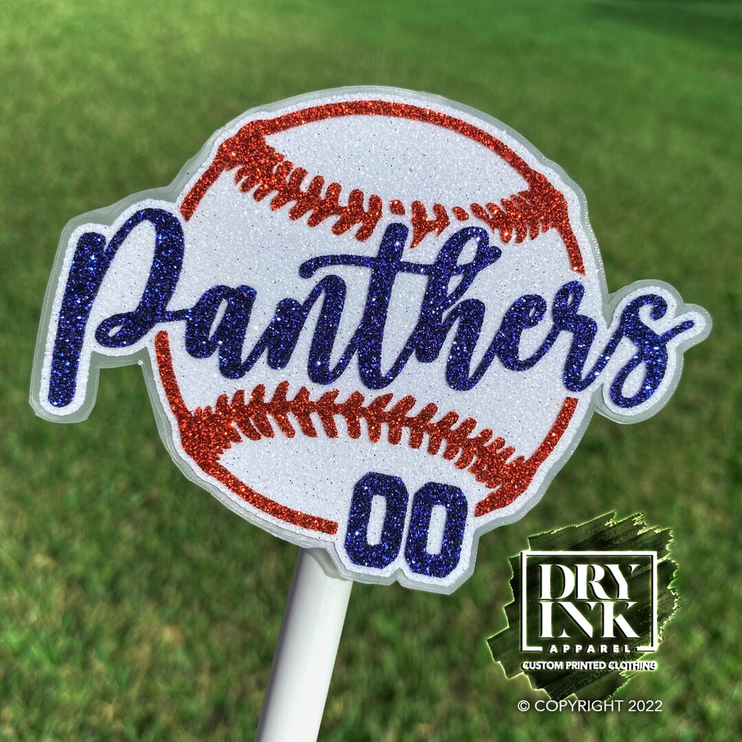 Custom Baseball Stickers, Personalized Glitter Baseball Decal Sticker ...