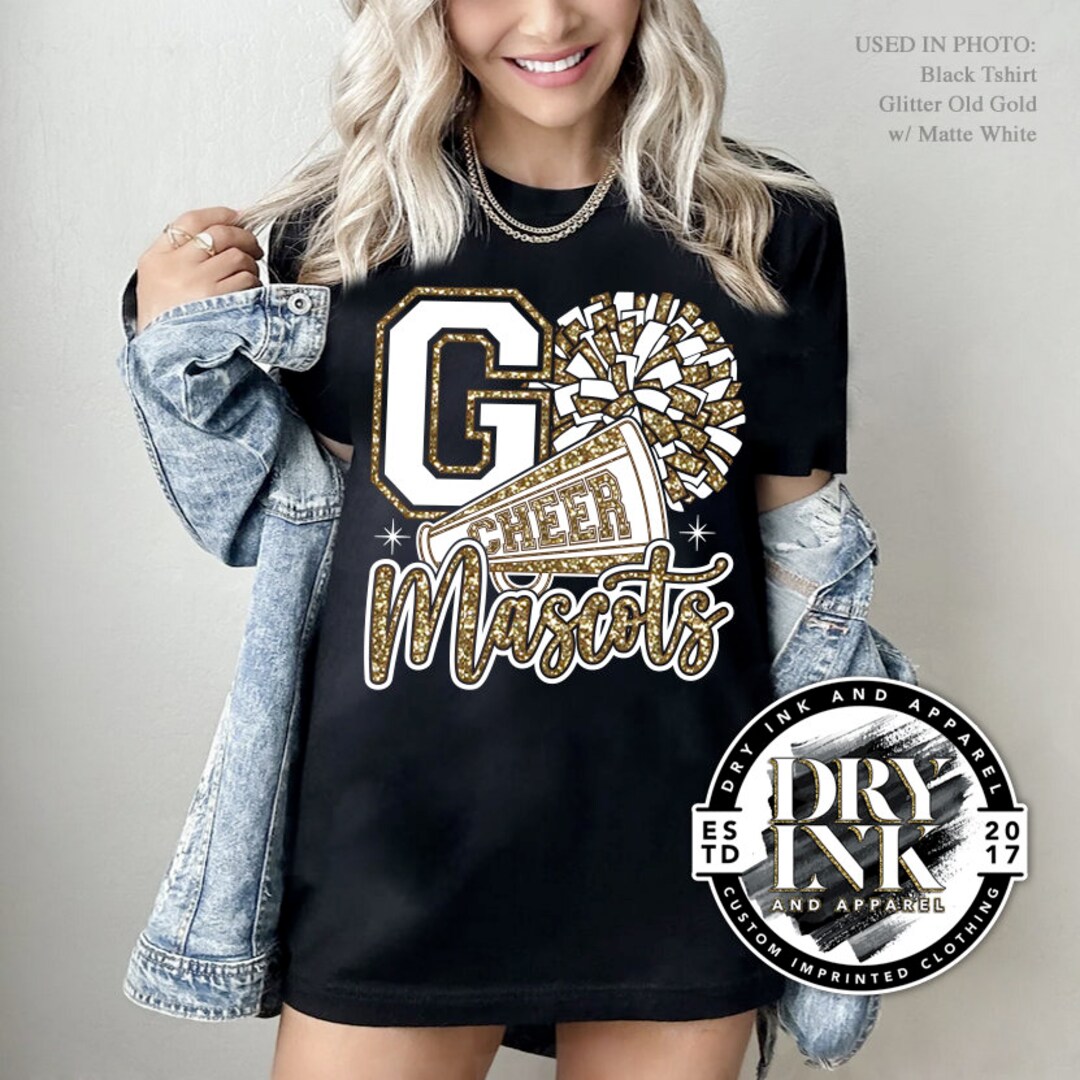 Custom Cheer Tshirt, Glitter Cheerleading Shirts, School Cheer Tshirt ...