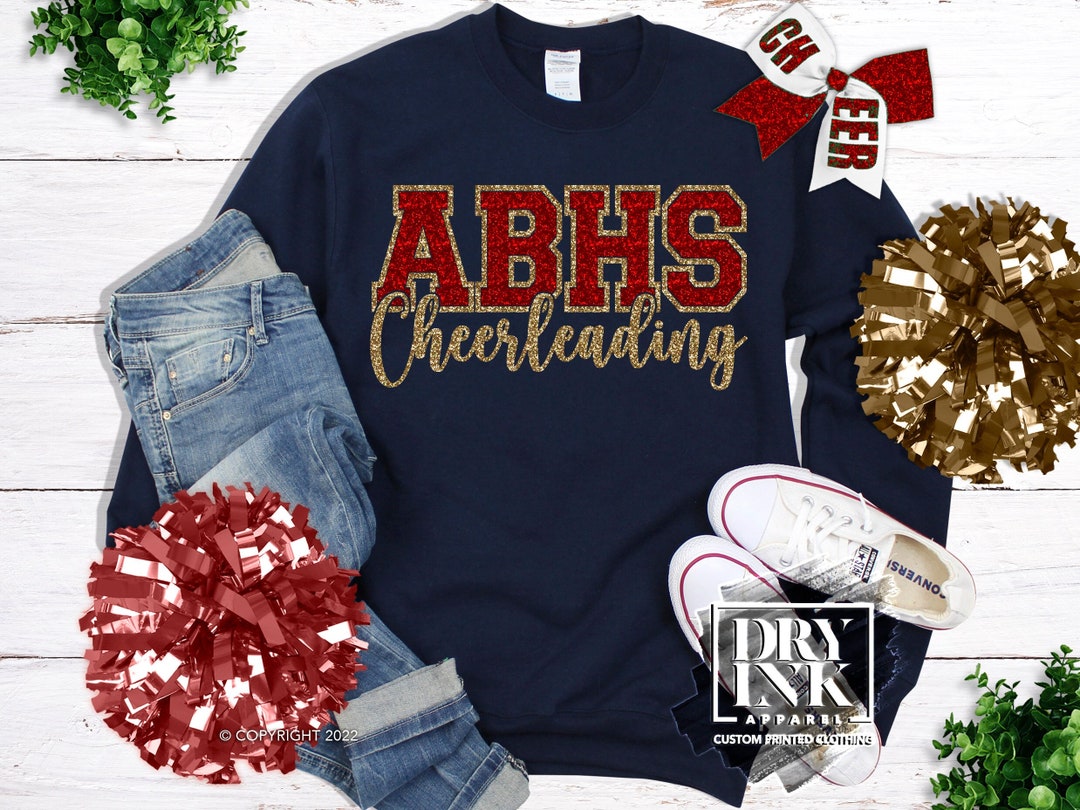 Custom Cheer Sweat Shirt, Glitter Cheer, Cheer Camp Sweat Shirt ...