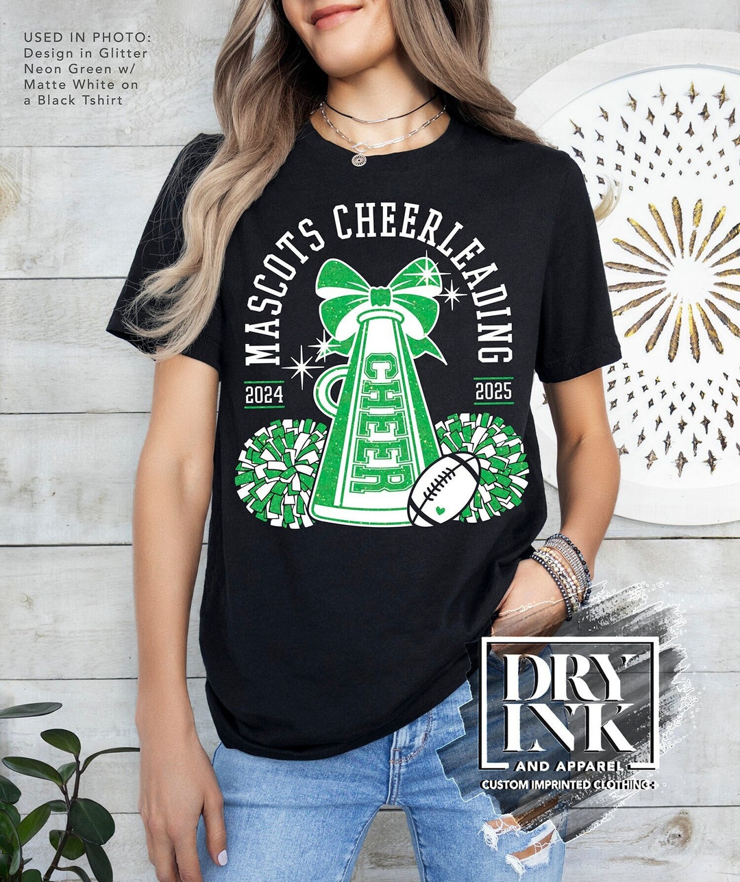 Custom Cheer Tshirt, Cheerleading Shirts, School Cheer Tshirts, Glitter ...