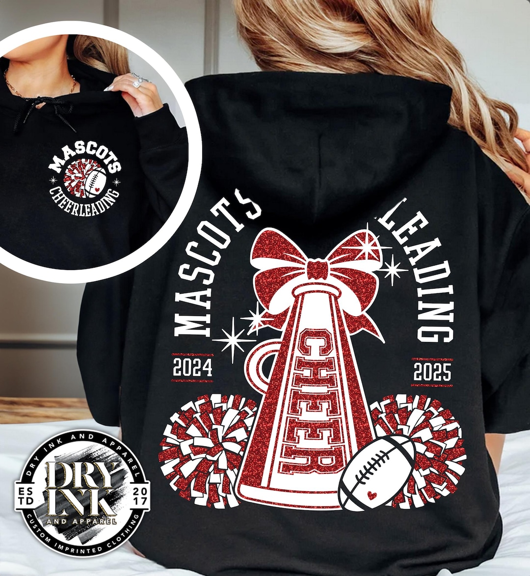 Custom Cheer Hood Sweatshirt, Custom Glitter Cheer Hoodie, Coaches ...