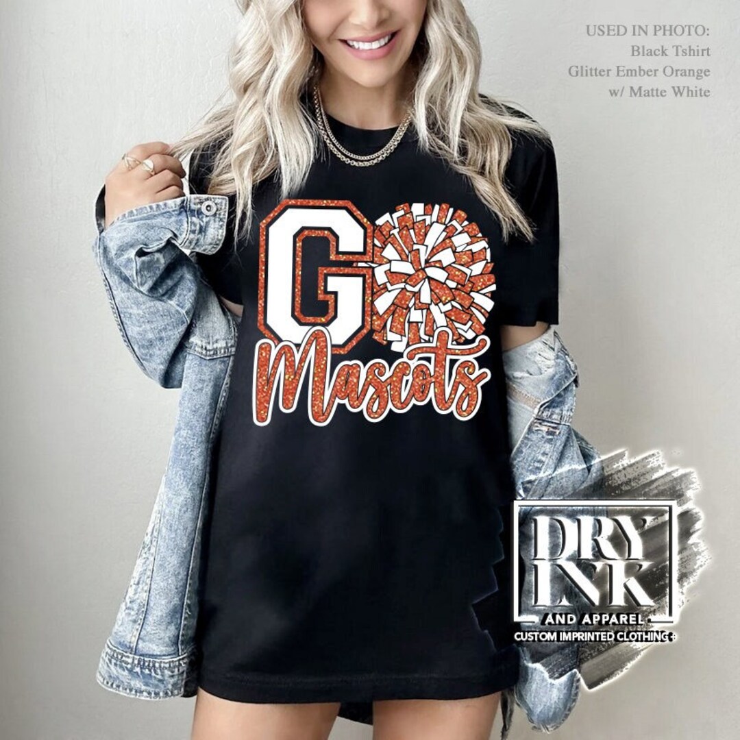 Custom Cheer Tshirt, Glitter Cheerleading Shirts, School Cheer Pride ...