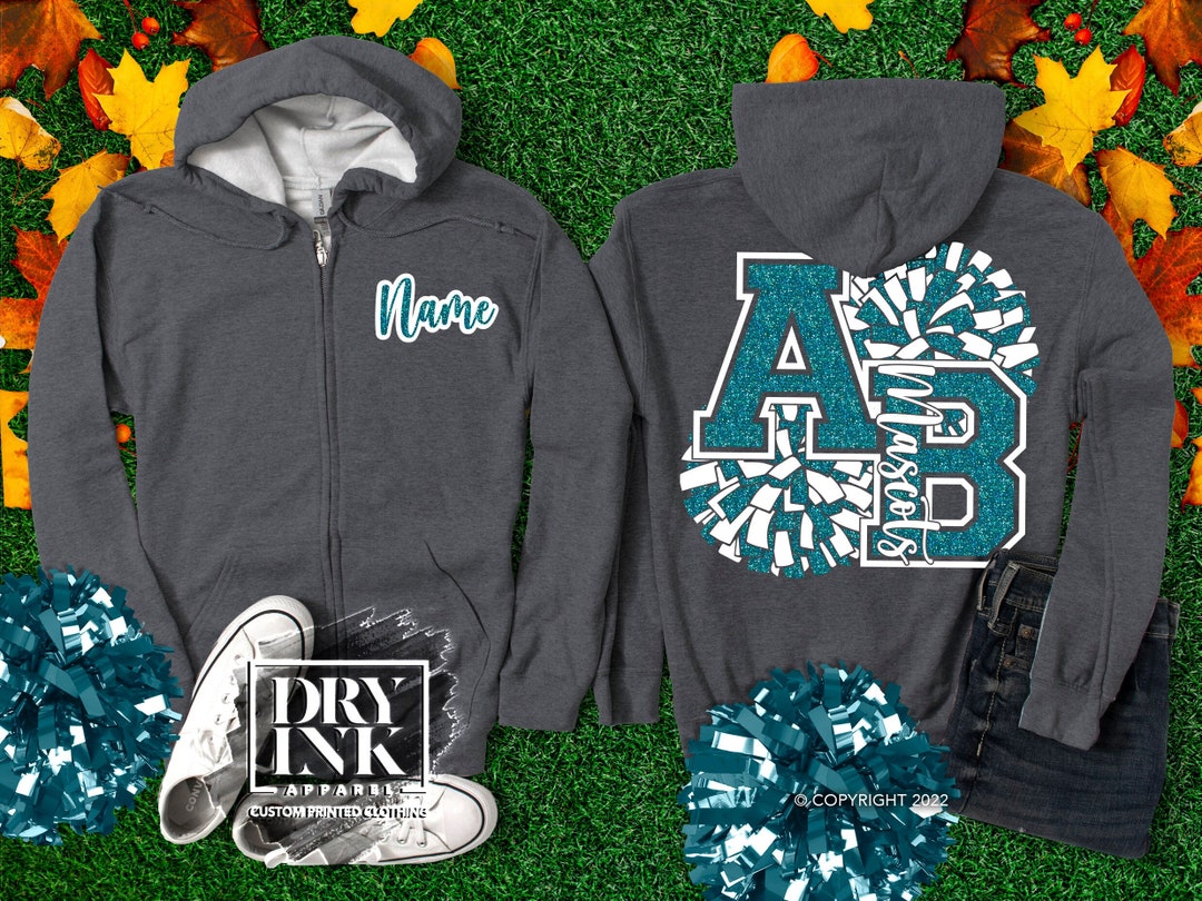 Custom Cheer Sweatshirt Cheer Letters Poms Cheer Jacket - Etsy