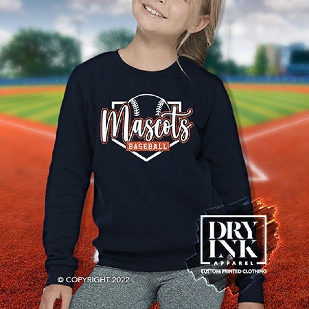 Custom Baseball Sweatshirt Youth Personalized Glitter Team - Etsy
