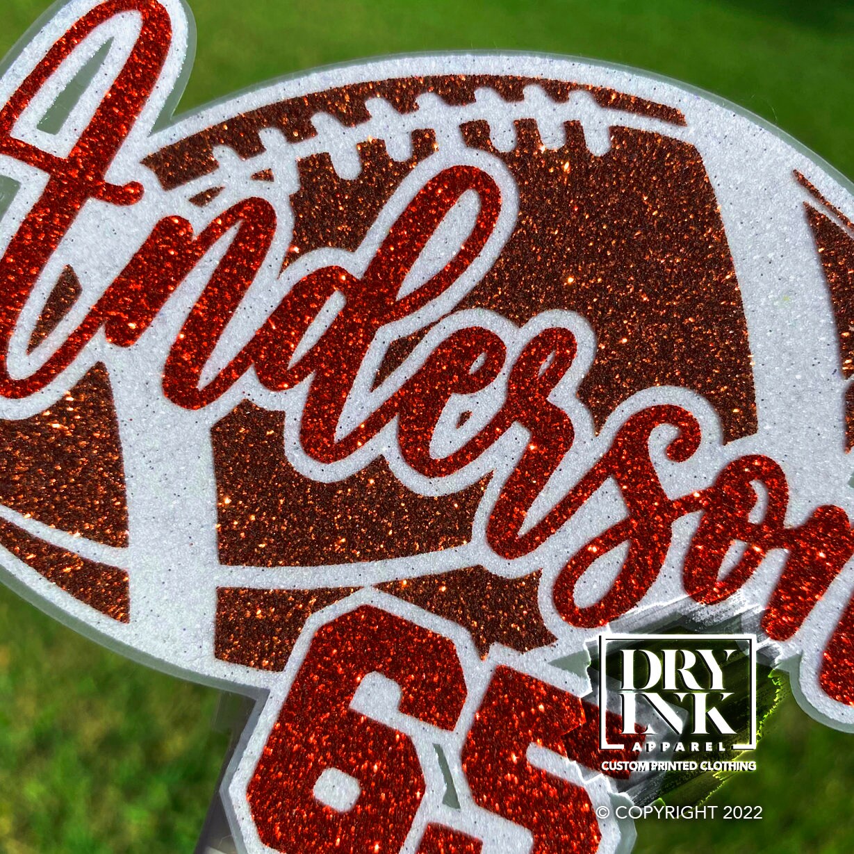 Custom Football Stickers Personalized Glitter Football Decal - Etsy