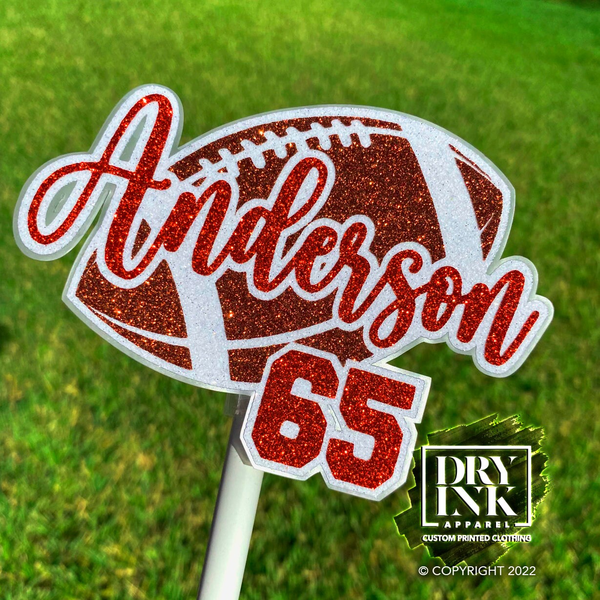 Custom Football Stickers Personalized Glitter Football Decal - Etsy